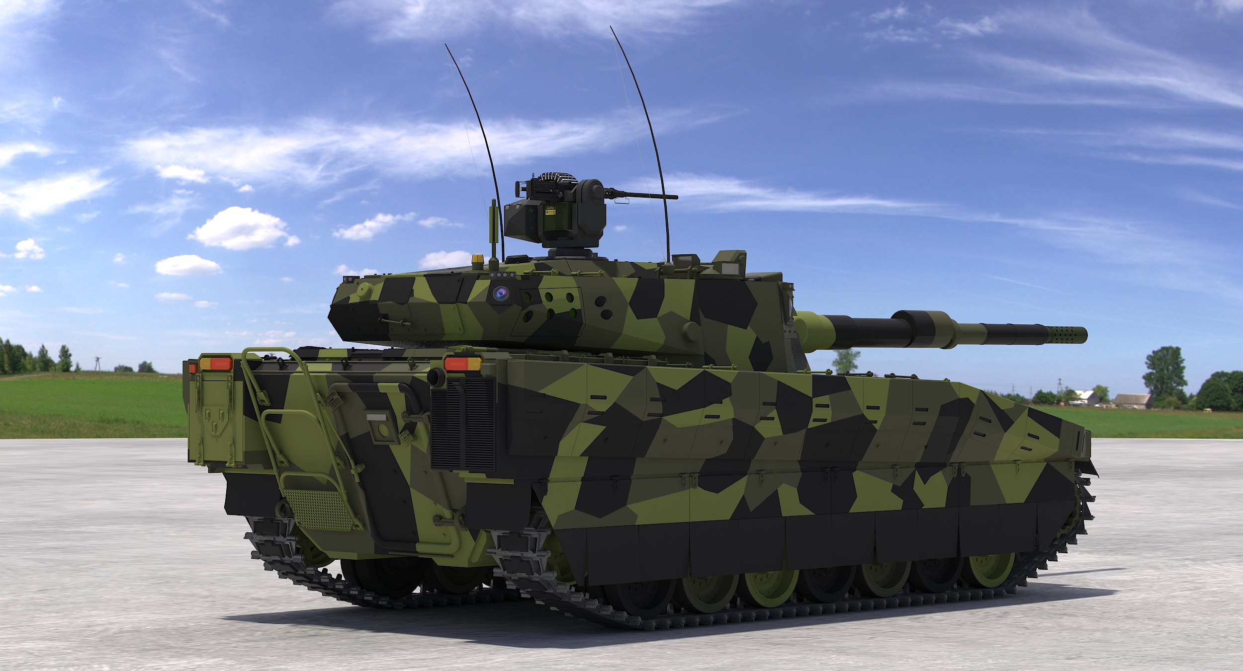 Cv90 120-t light tank 3D model - TurboSquid 1170096