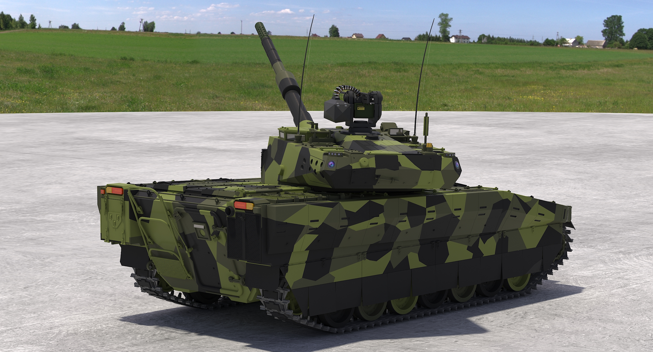 Cv90 120-t light tank 3D model - TurboSquid 1170096