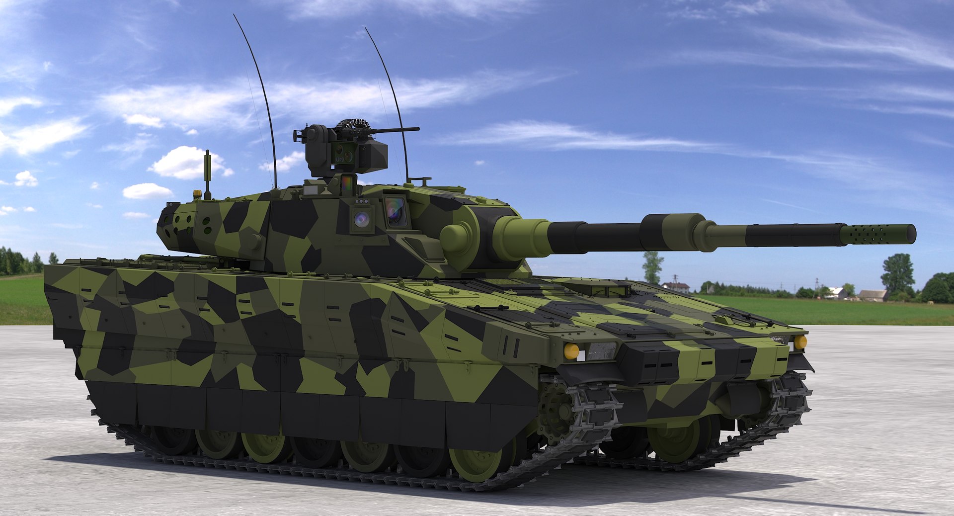 Cv90 120-t light tank 3D model - TurboSquid 1170096