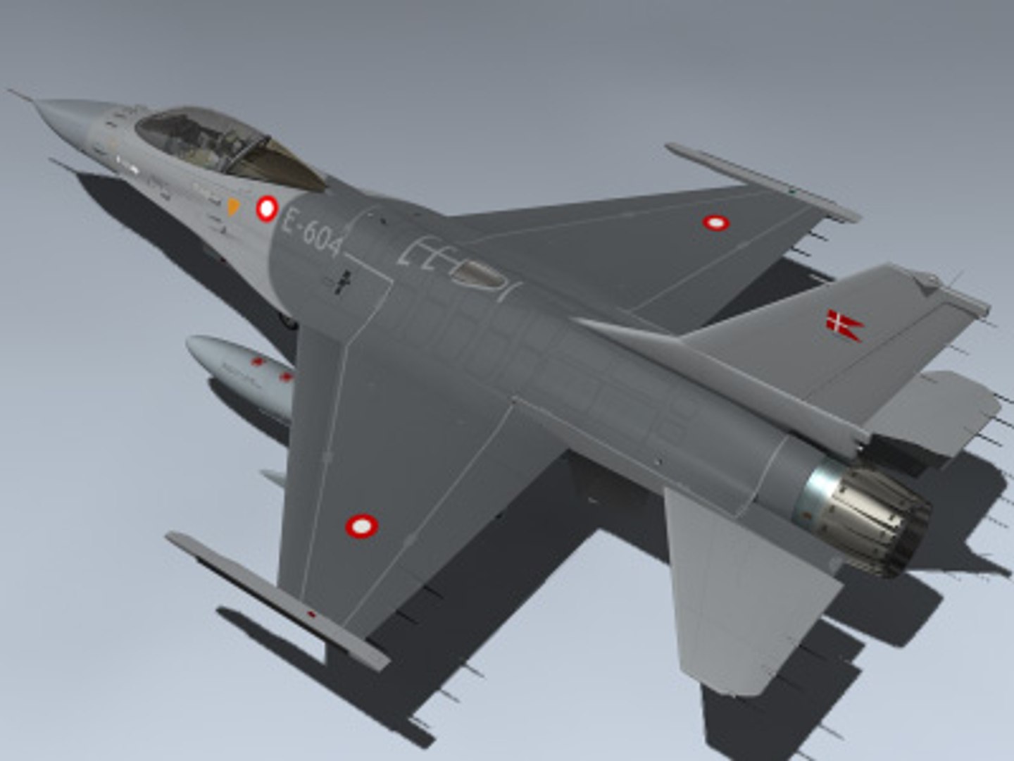 F-16am Mlu Falcon Denmark 3d Model