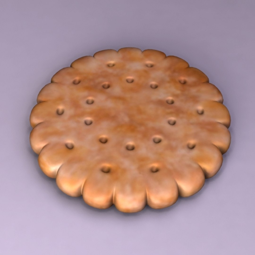 3d Biscuit Cookie Food Model