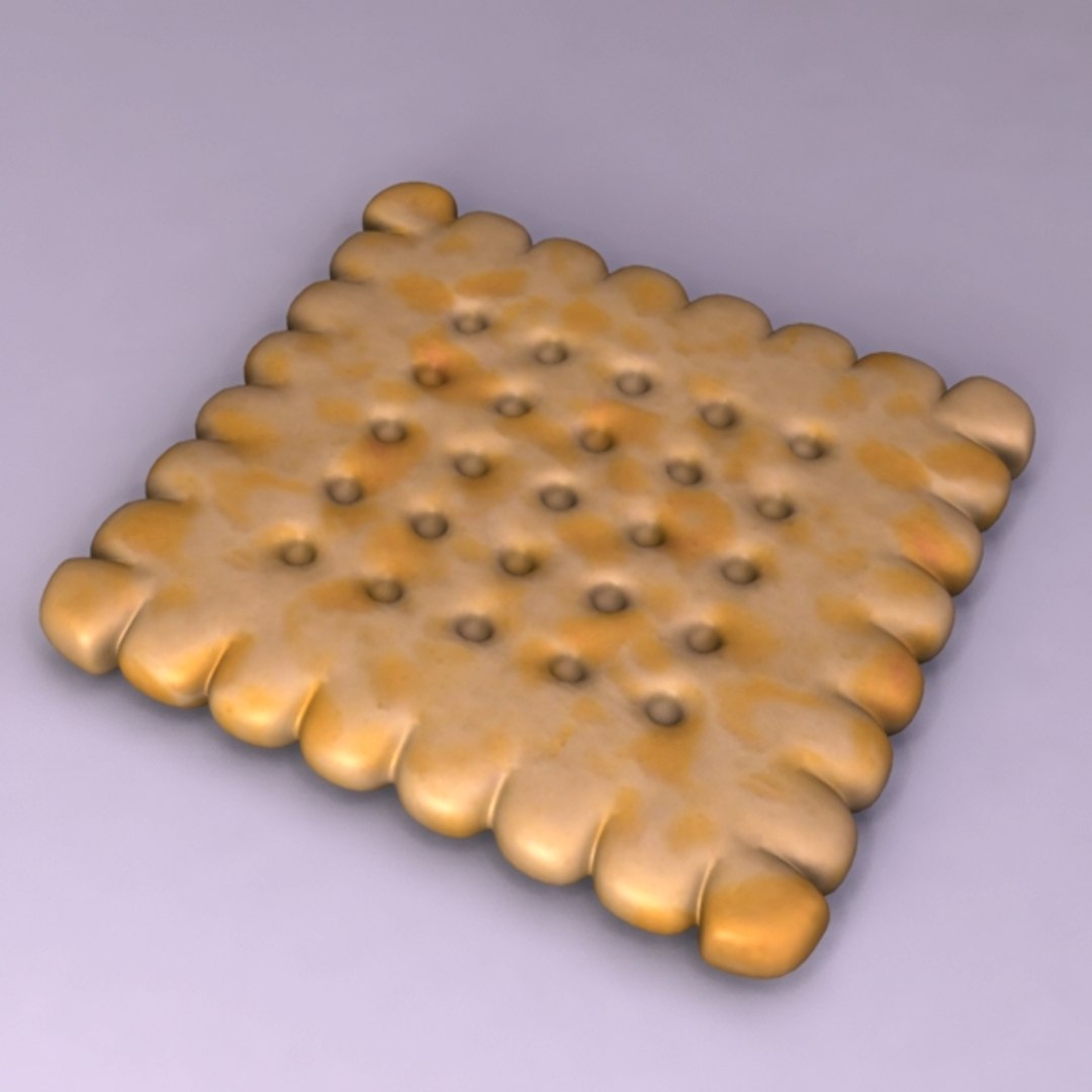 3d Biscuit Cookie Food Model