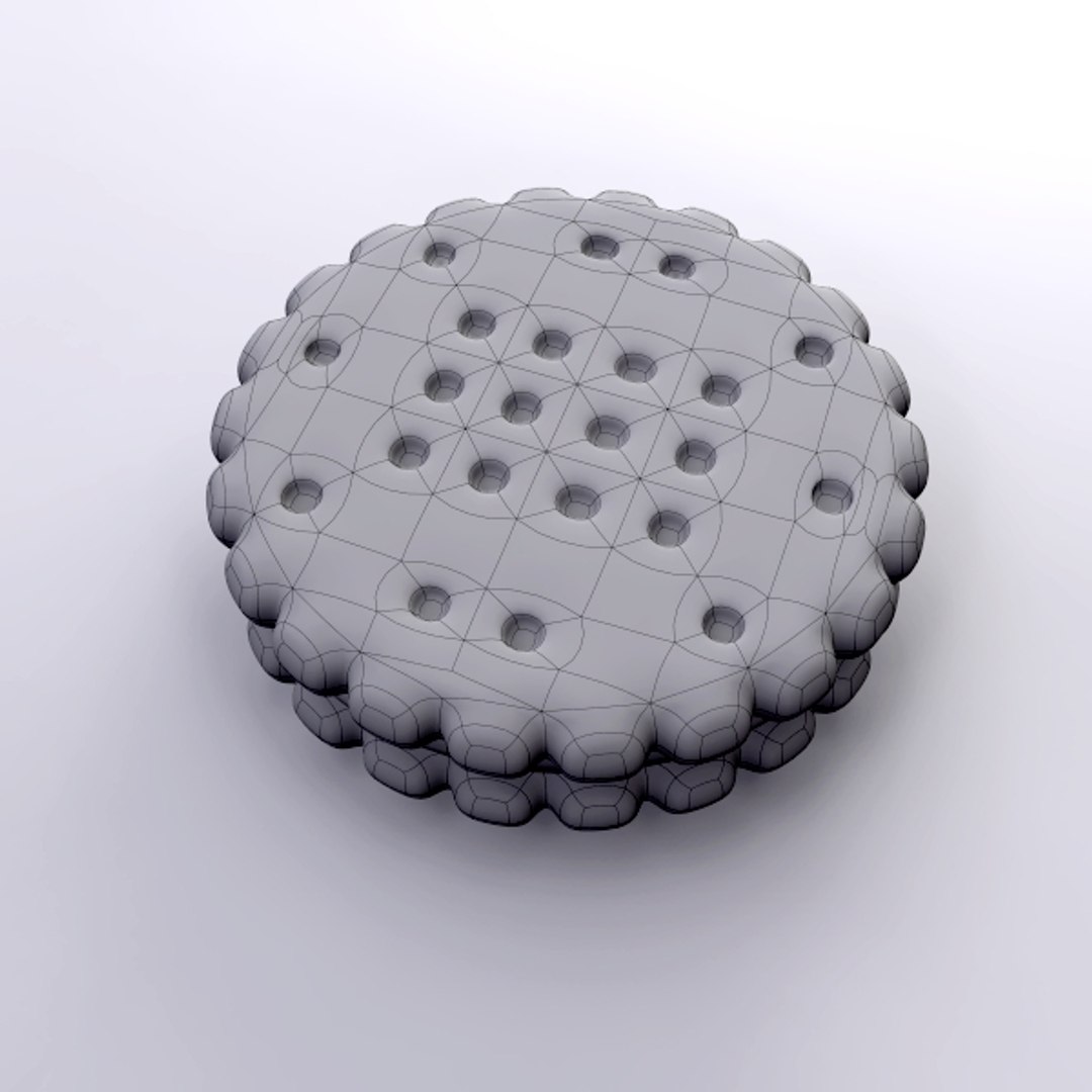 3d Biscuit Cookie Food Model