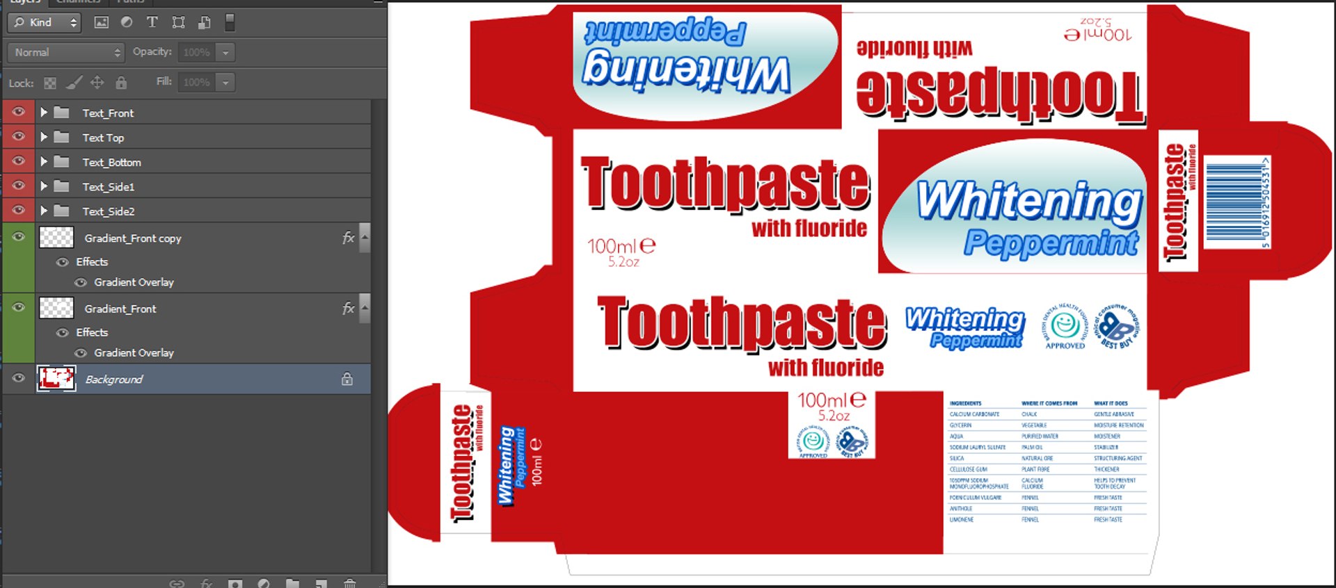 3d Toothbrush Toothpaste Box Model
