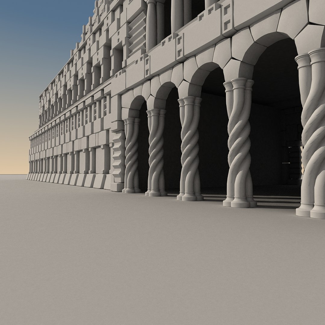 3d ancient fantasy building model
