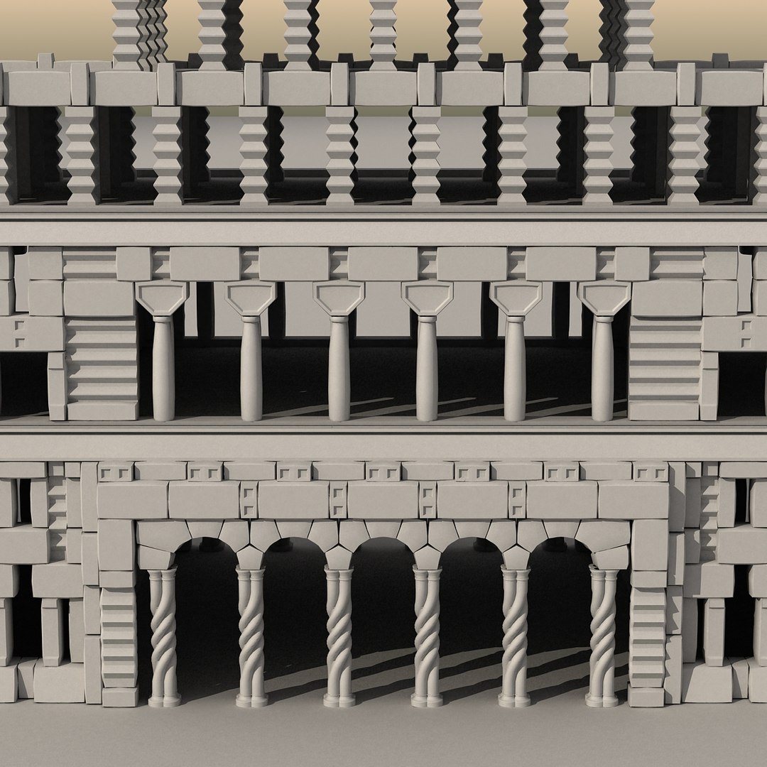3d ancient fantasy building model