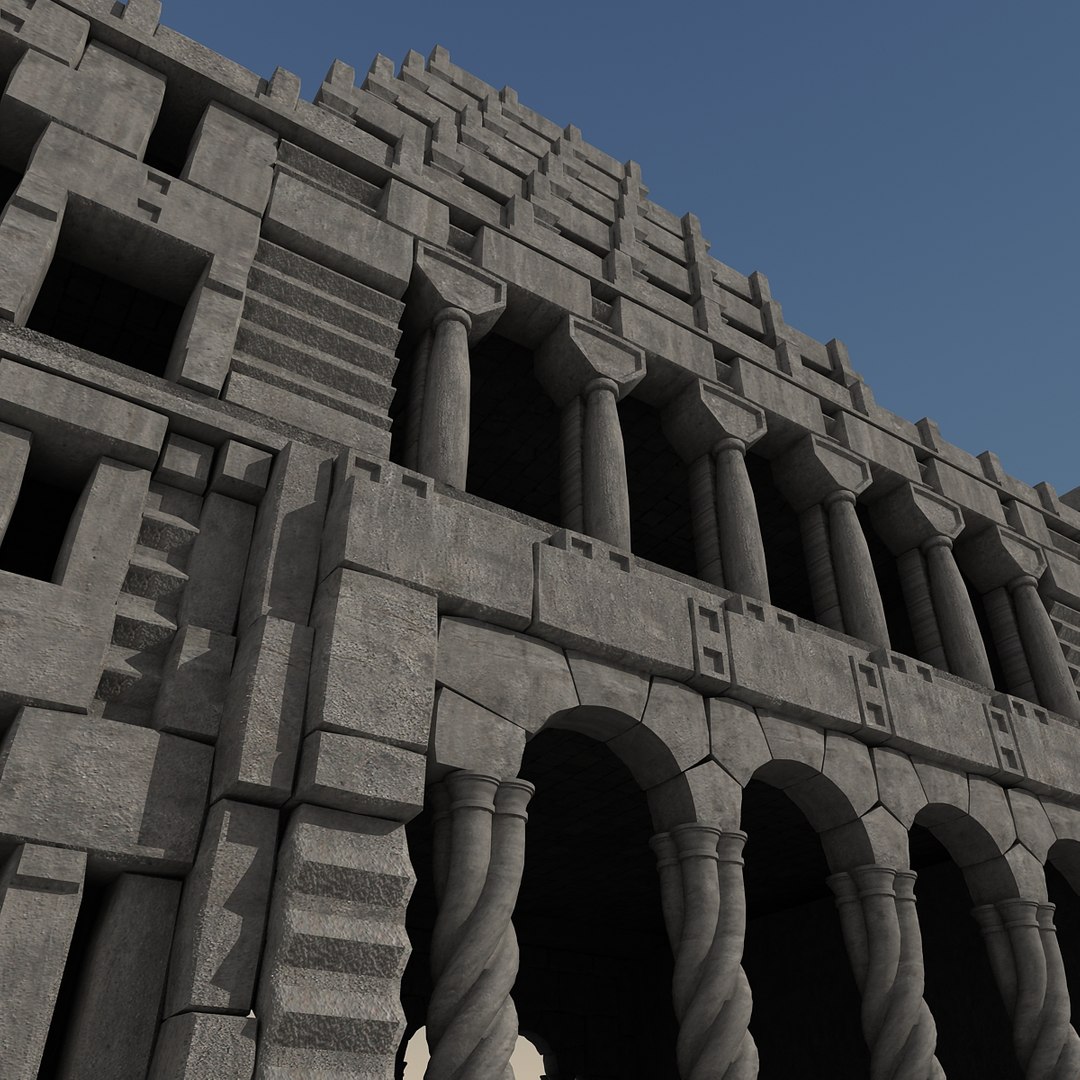 3d ancient fantasy building model