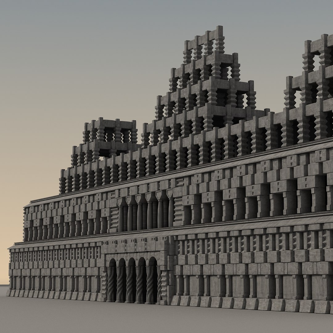 3d ancient fantasy building model