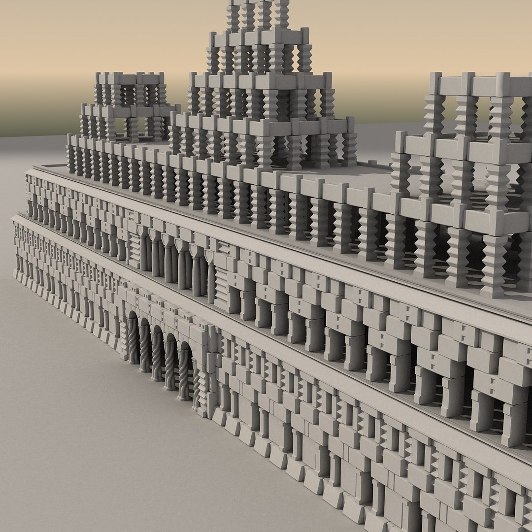3d ancient fantasy building model