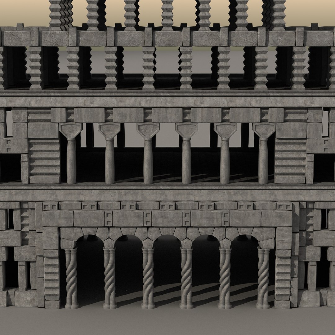 3d ancient fantasy building model