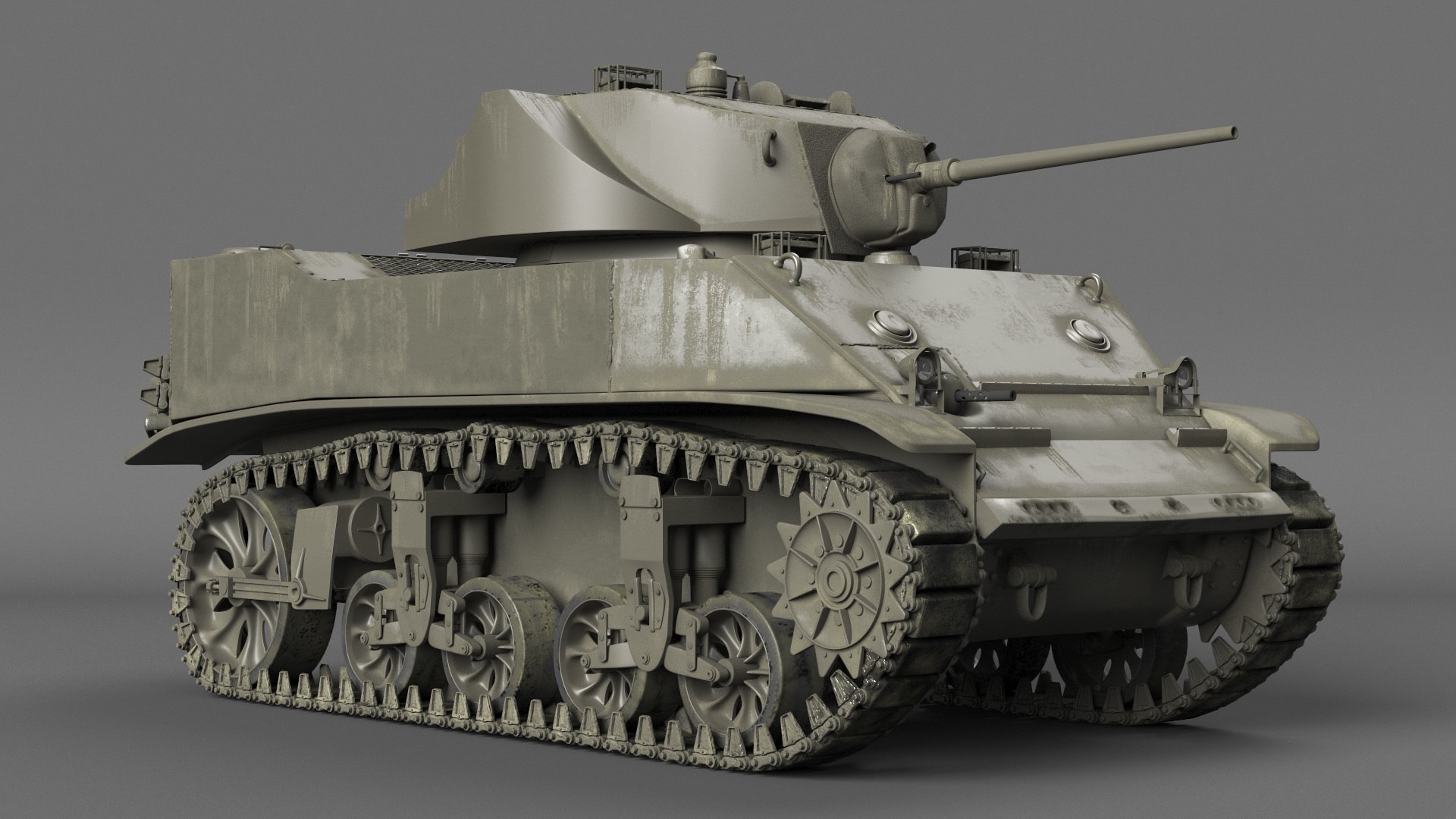3D M5 Stuart Light Tank - TurboSquid 2123877