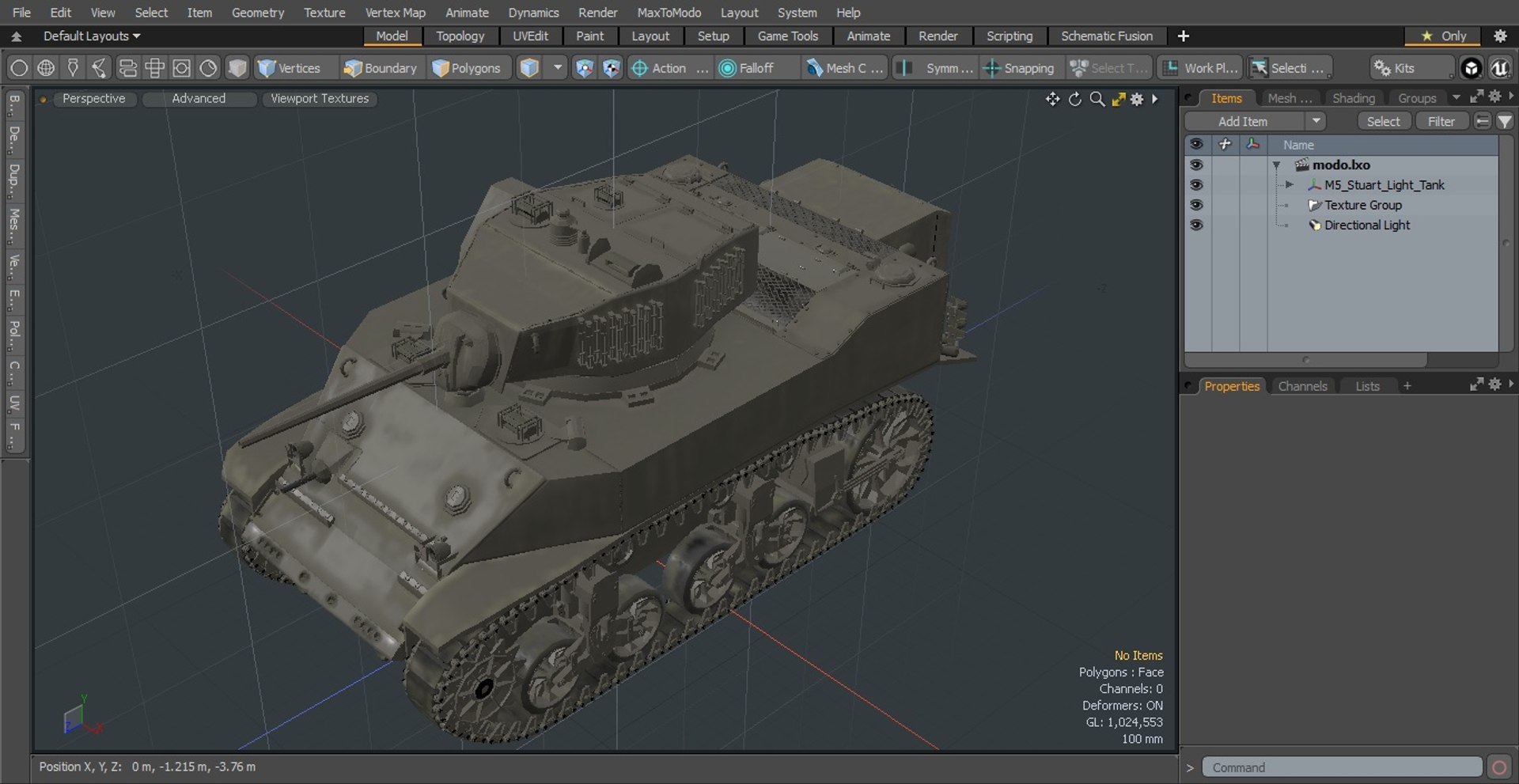 3D M5 Stuart Light Tank - TurboSquid 2123877