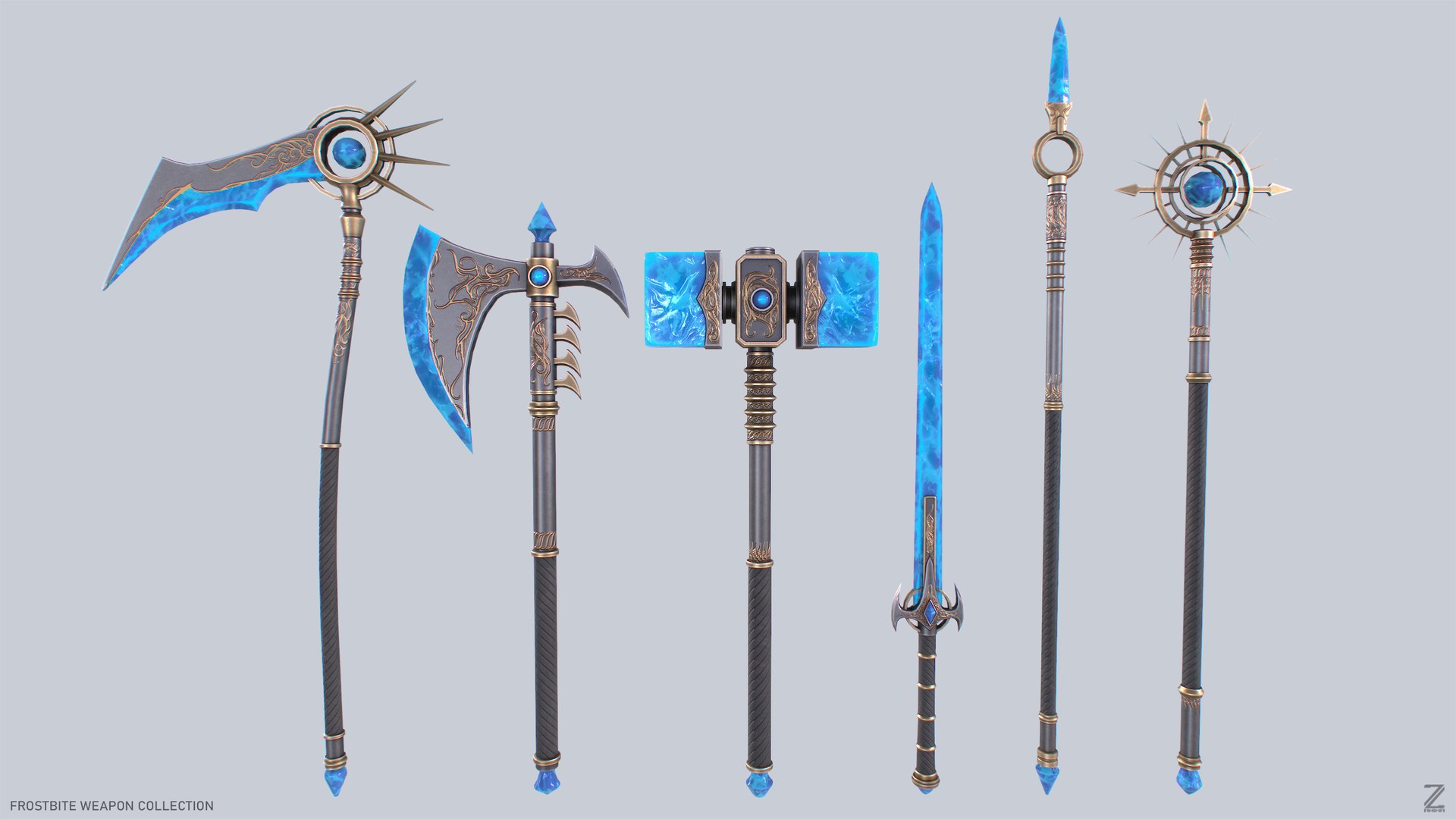 3D Model Frostbite Weapon Collection - TurboSquid 2421436