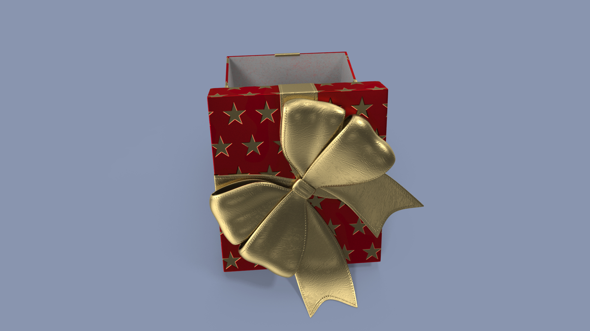 Gift Box Cube Red open 3D model - TurboSquid 1745815