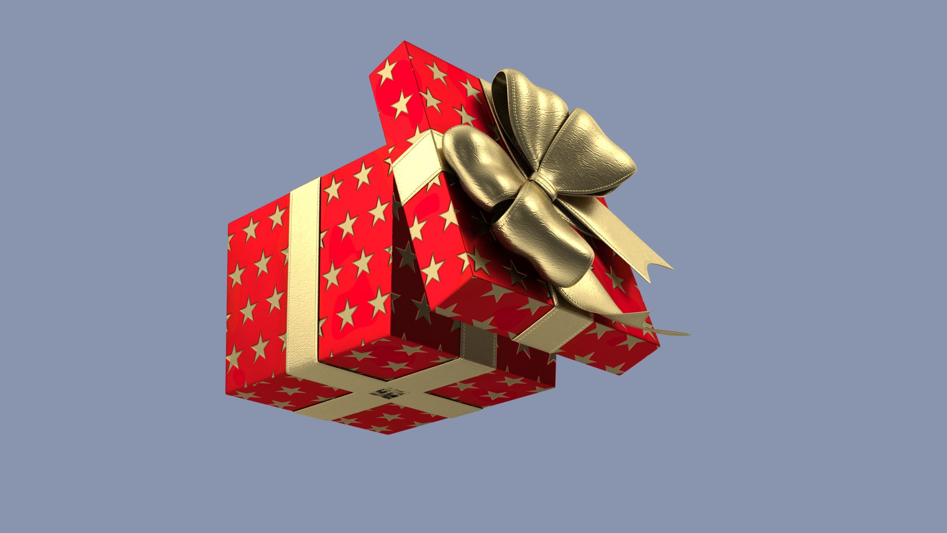 Gift Box Cube Red open 3D model - TurboSquid 1745815