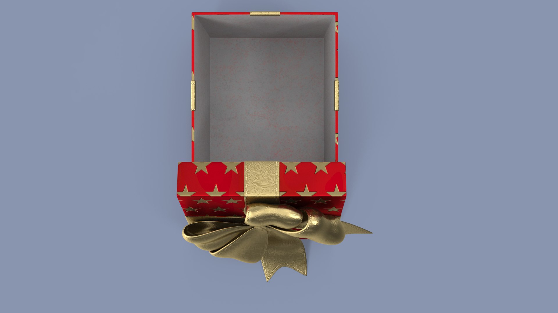 Gift Box Cube Red open 3D model - TurboSquid 1745815