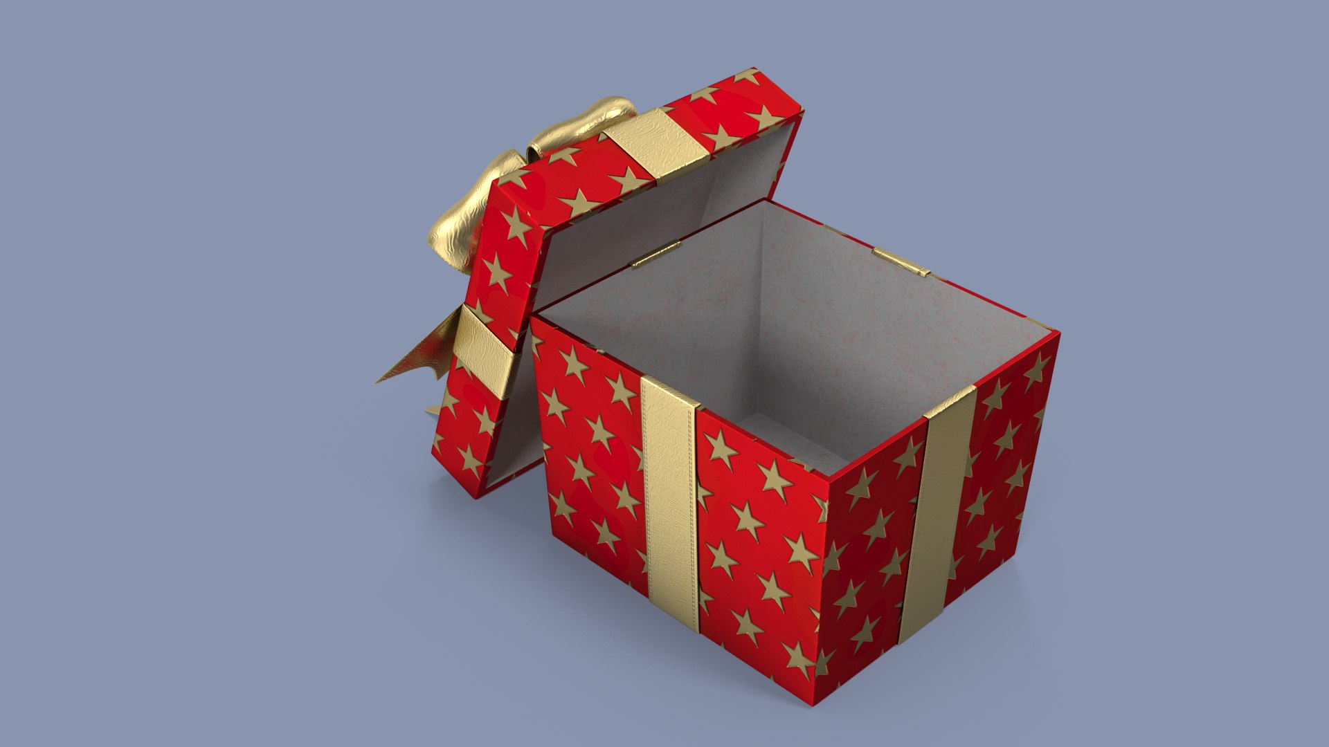 Gift Box Cube Red open 3D model - TurboSquid 1745815