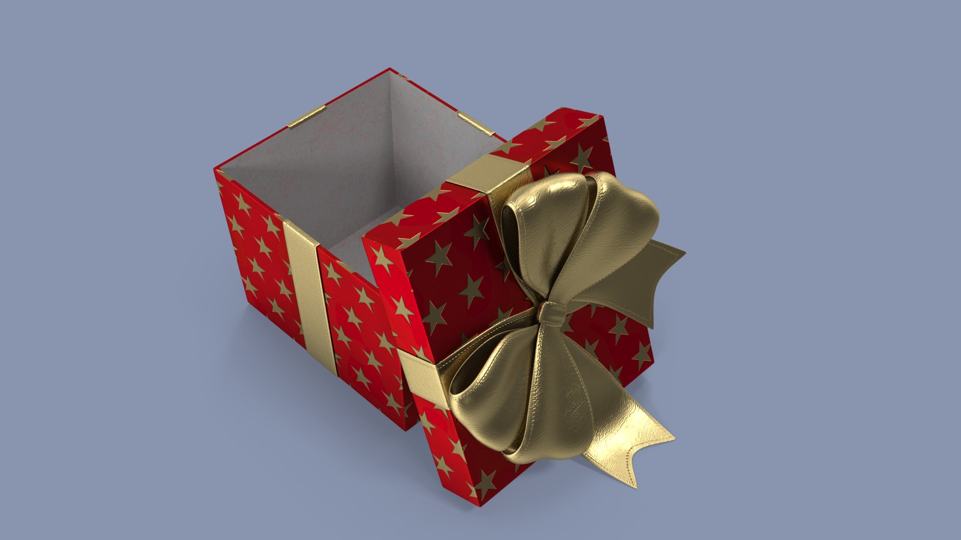 Gift Box Cube Red open 3D model - TurboSquid 1745815