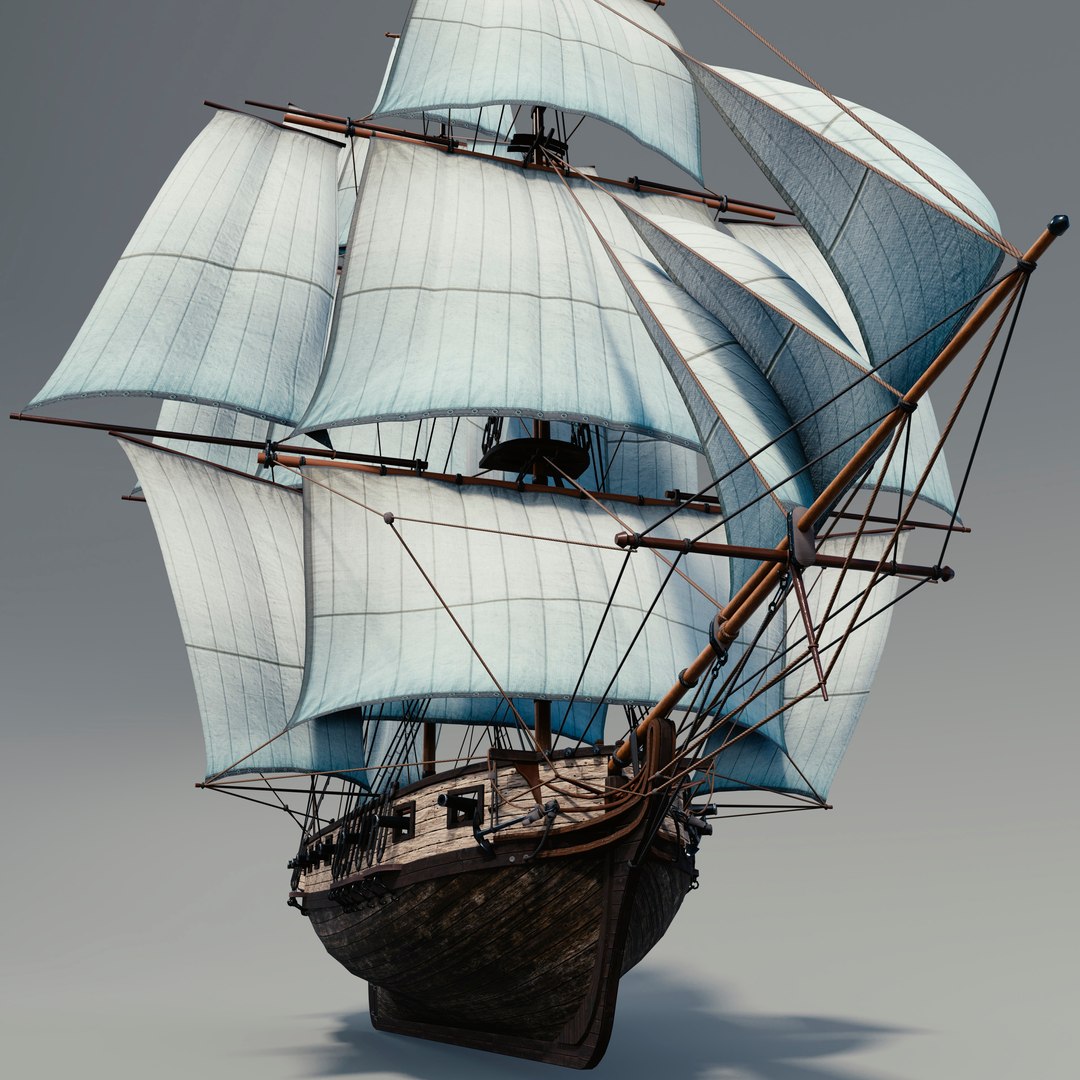 3D Ship Boat Brig Model - TurboSquid 1311117