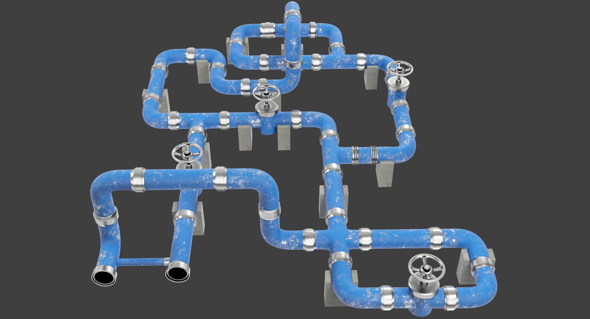 Pipe Pipeline Industrial 3D - TurboSquid 1390948