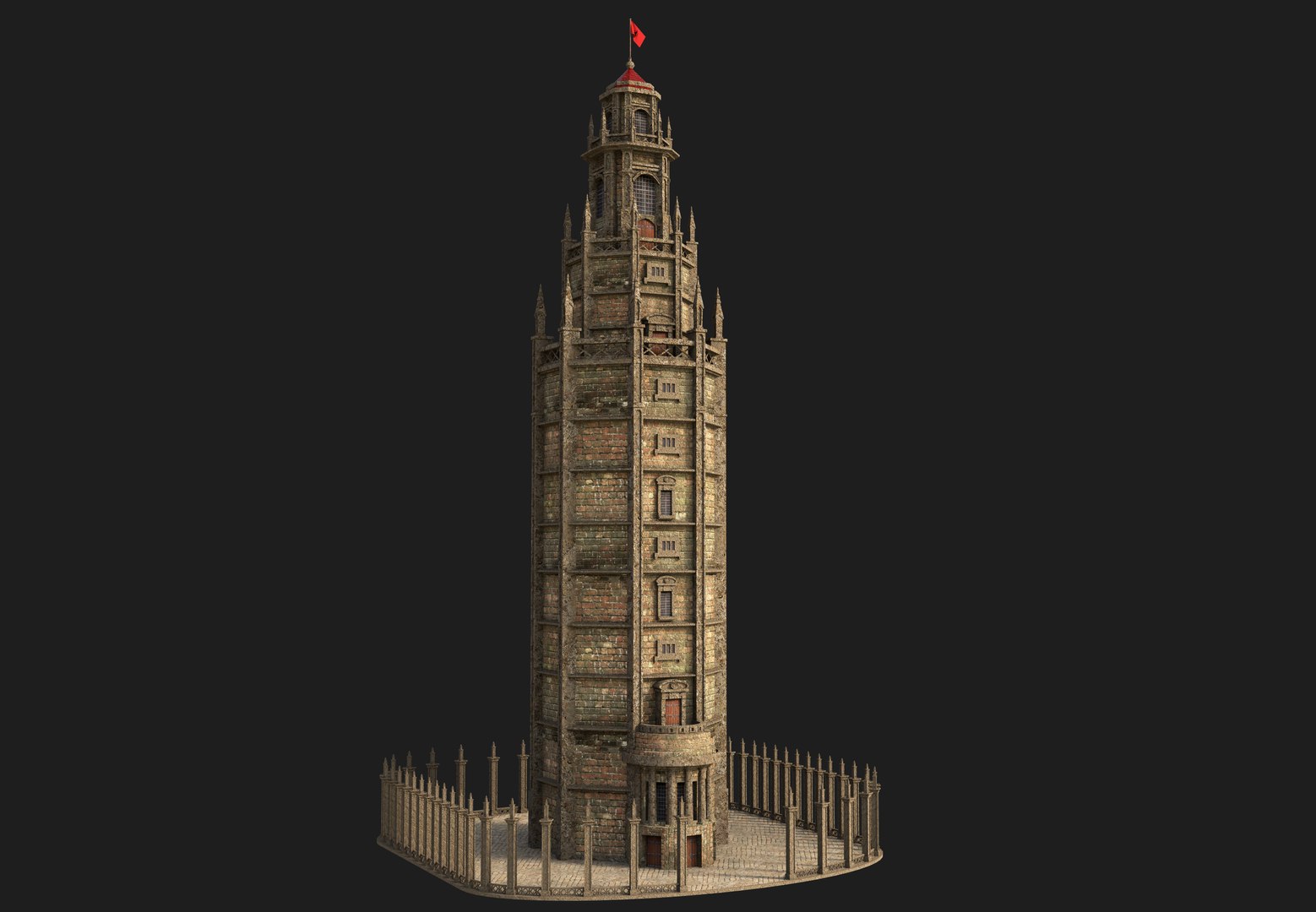 3D Fantasy Ancient Tower model - TurboSquid 2183003