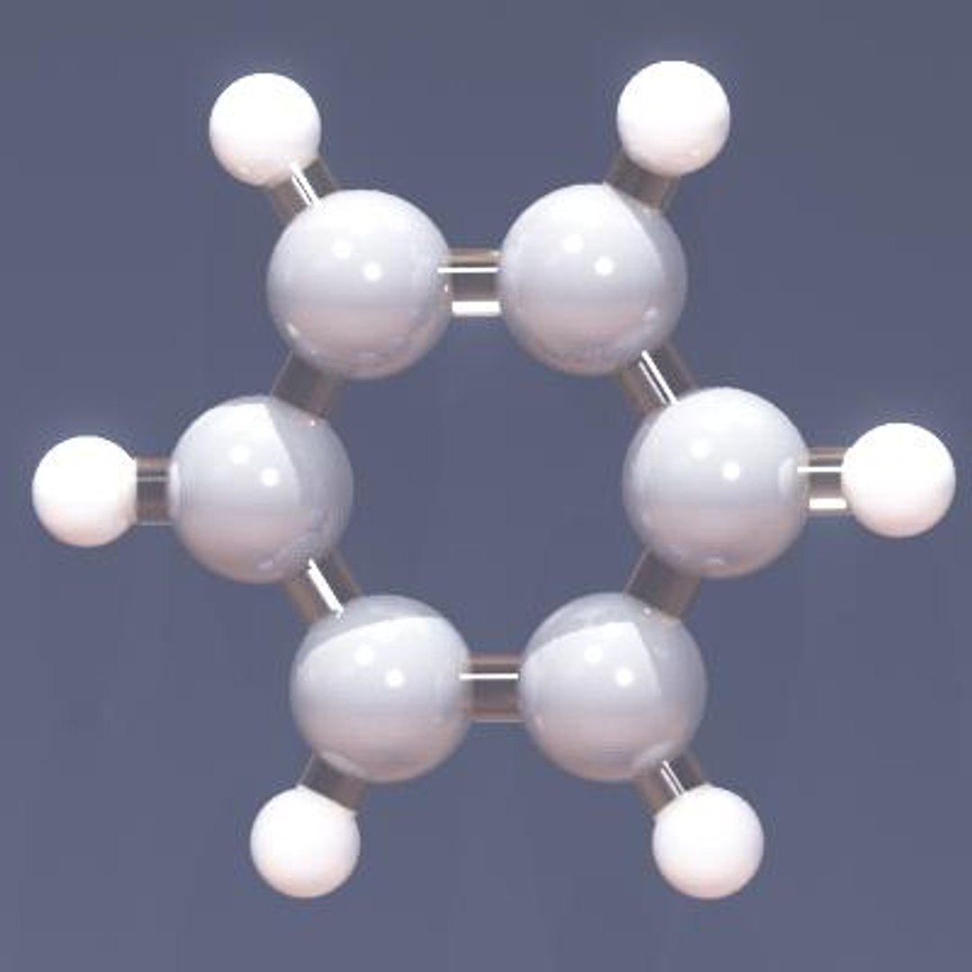 Molecule Benzene 3d Model