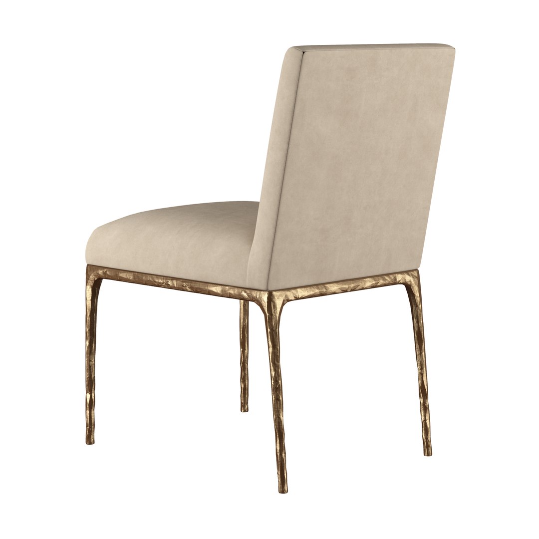 3D RH THADDEUS TRACK LEATHER DINING SIDE CHAIR Model - TurboSquid 2401463