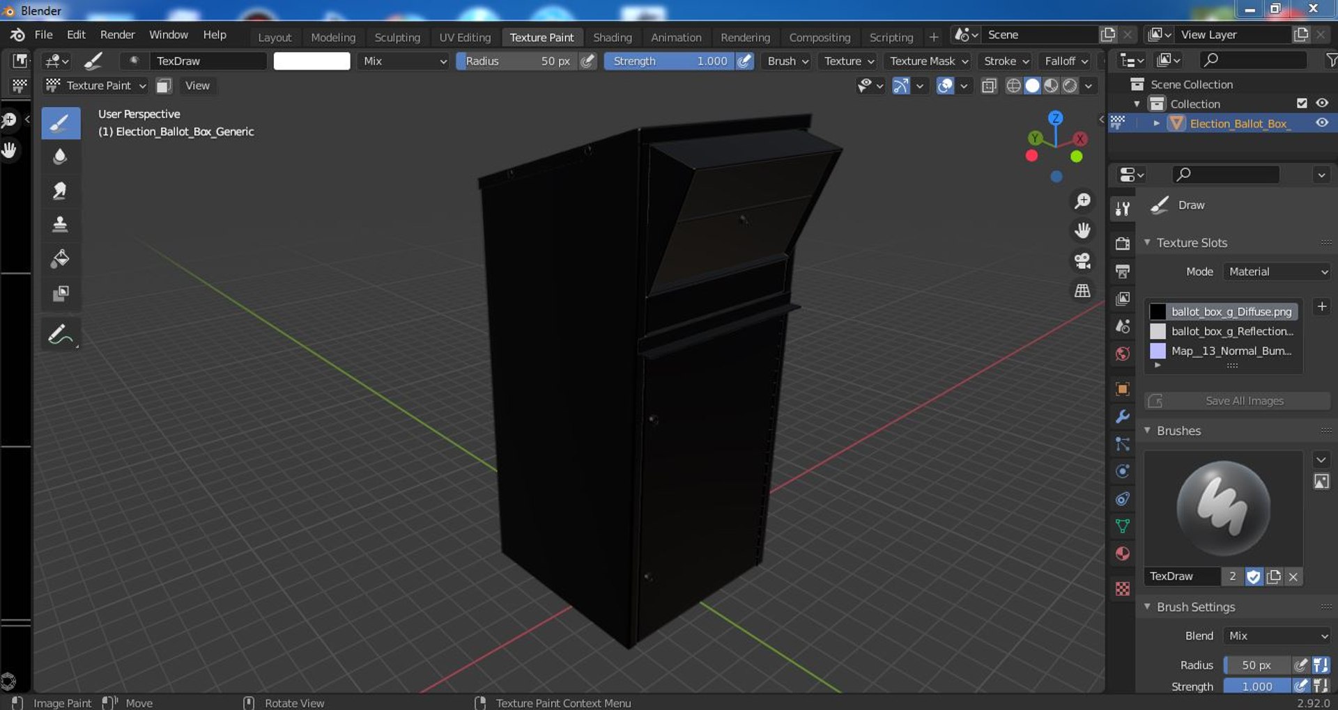 Election Ballot Box Generic 3D Model - TurboSquid 1914607