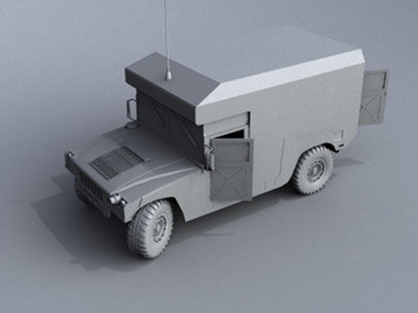 military ambulance hummer 3d model