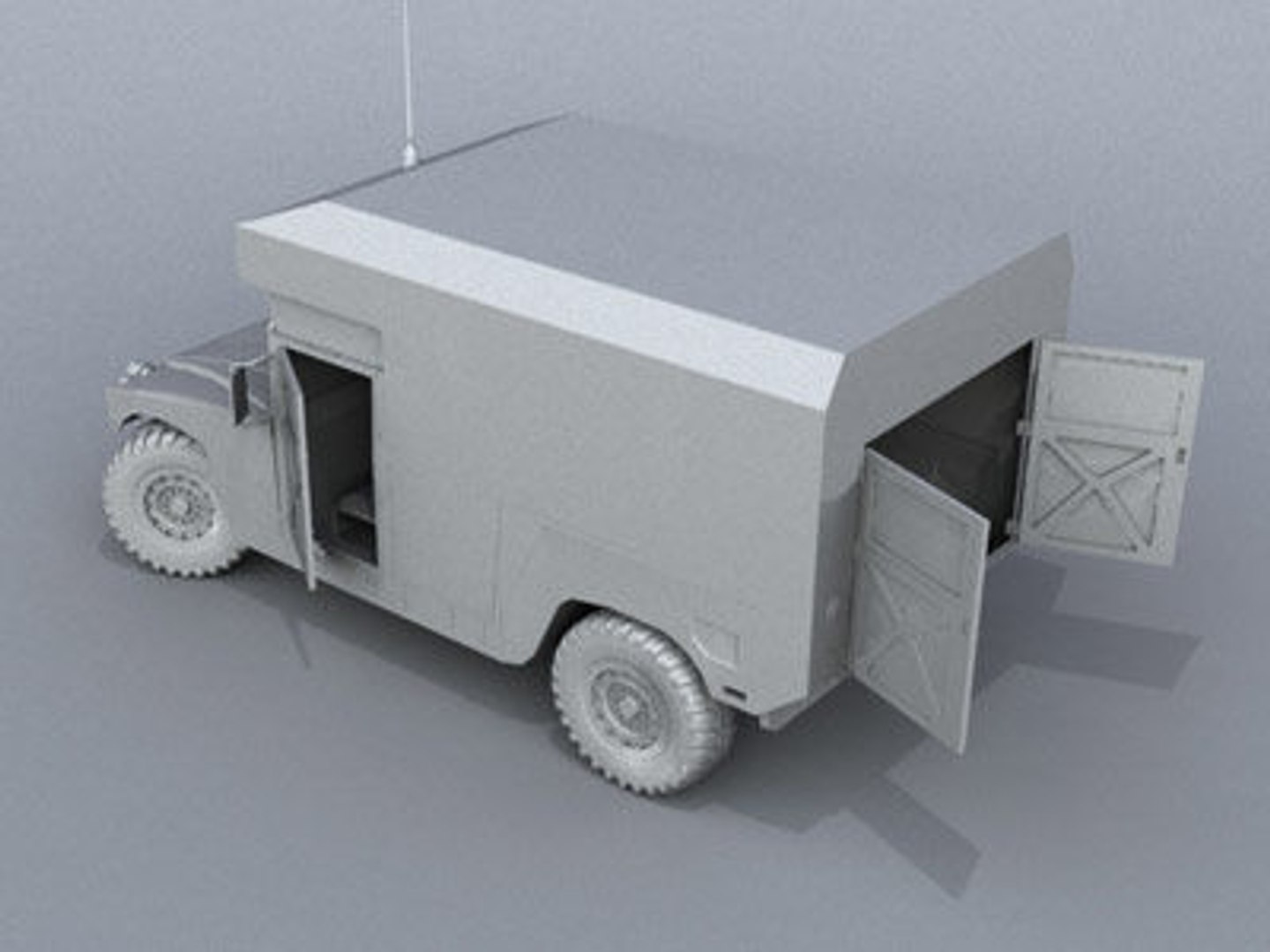 military ambulance hummer 3d model