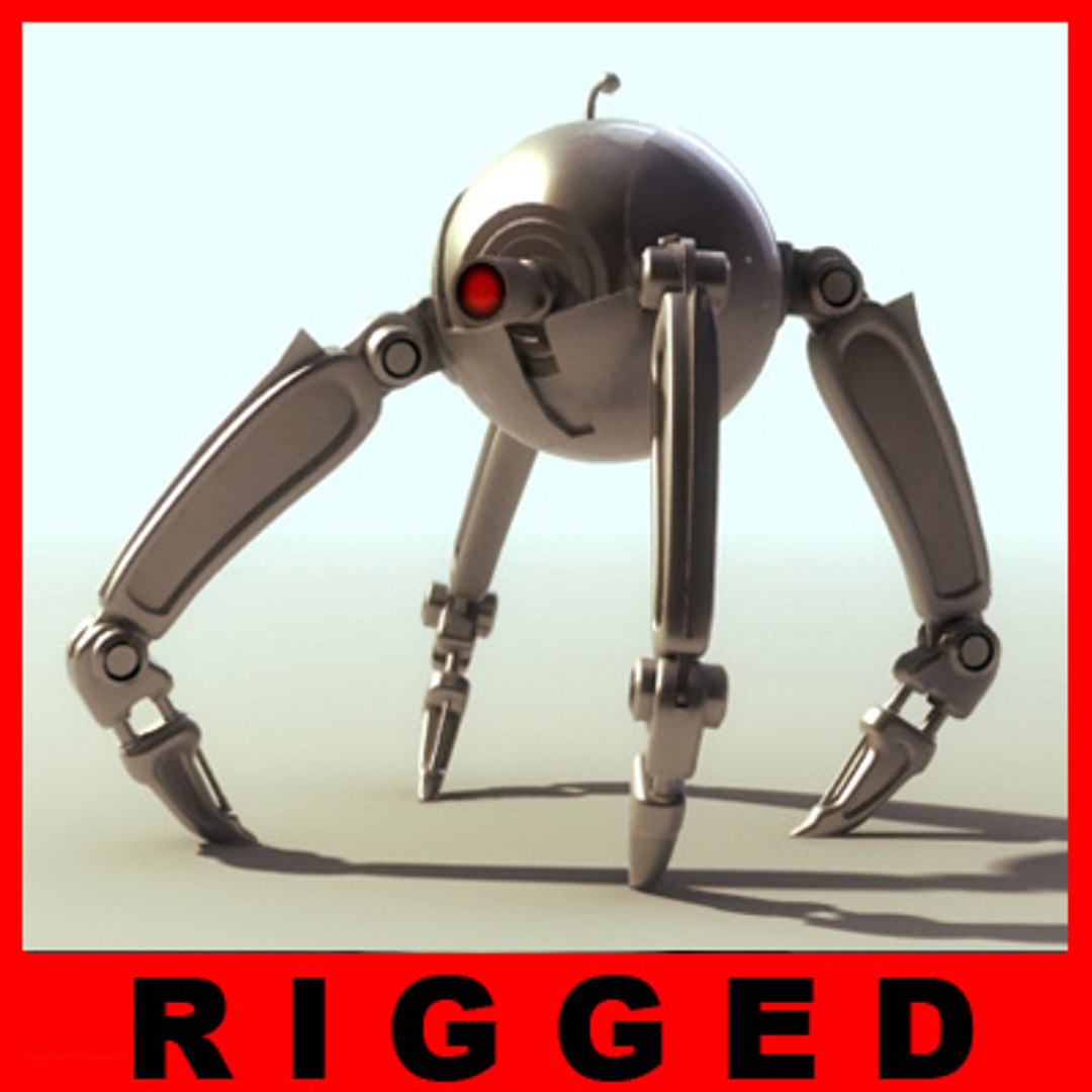 3d rigged droid model