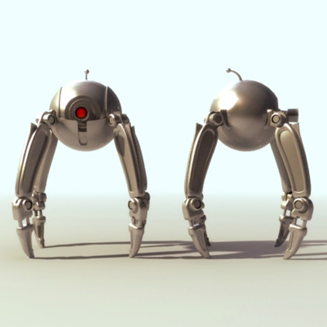 3d rigged droid model