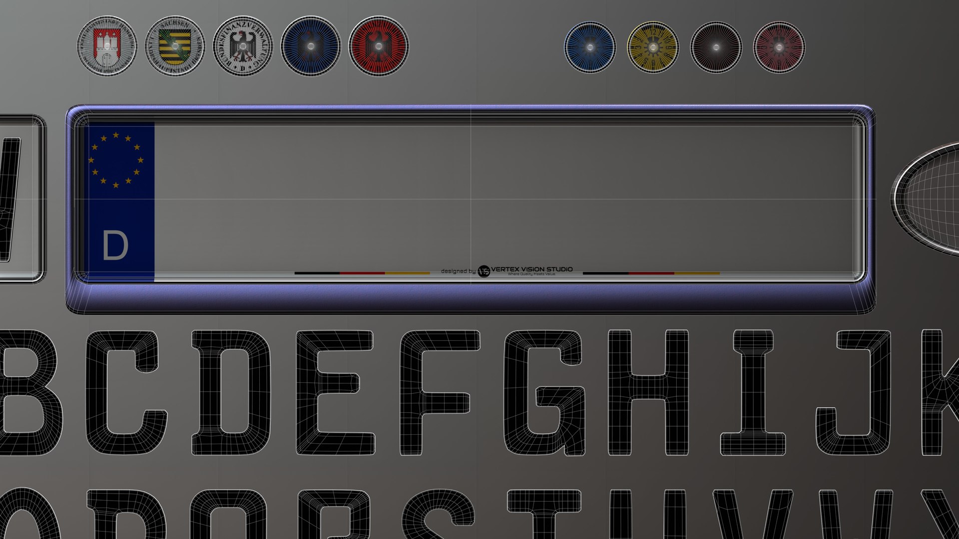 3D Customizable German License Plate 3D Model - TurboSquid 2305671