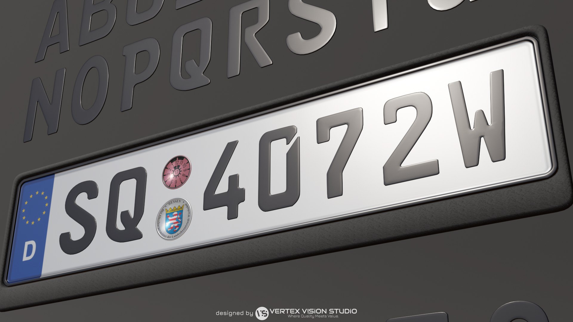 3D Customizable German License Plate 3D Model - TurboSquid 2305671