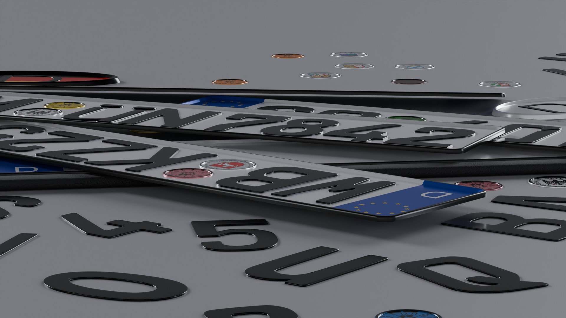 3D Customizable German License Plate 3D Model - TurboSquid 2305671
