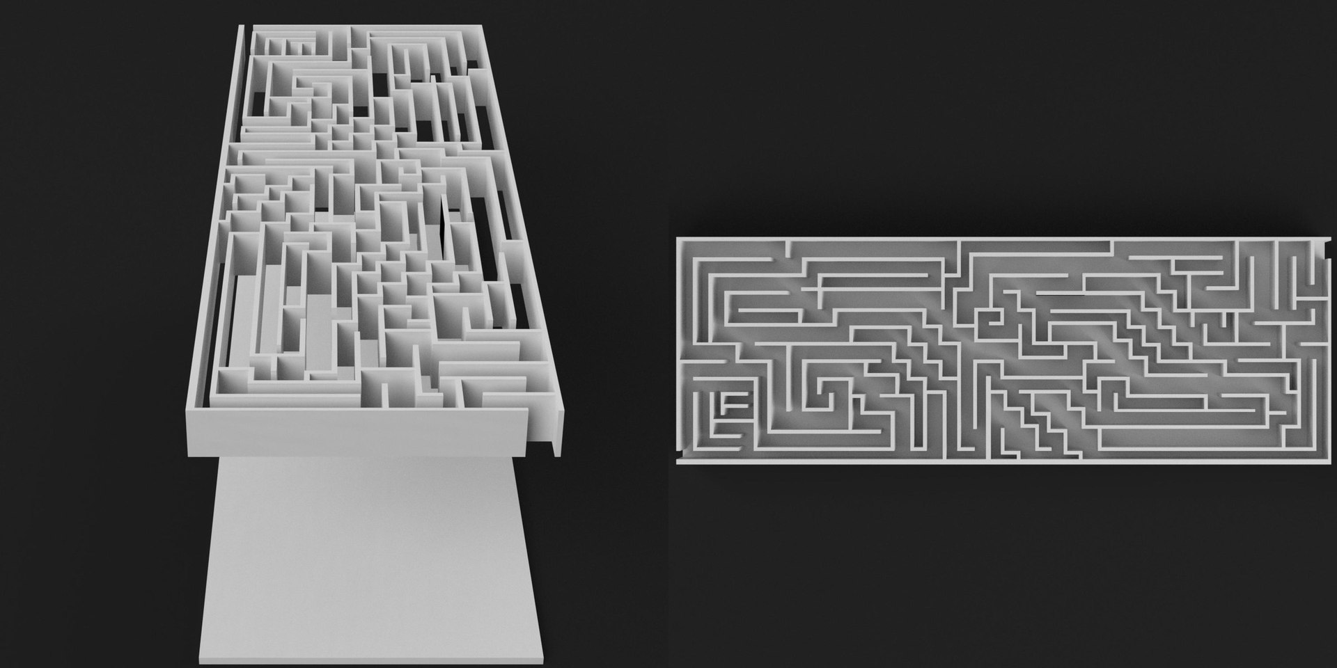 3D Model Rectangular Labyrinth 1 - TurboSquid 2047806