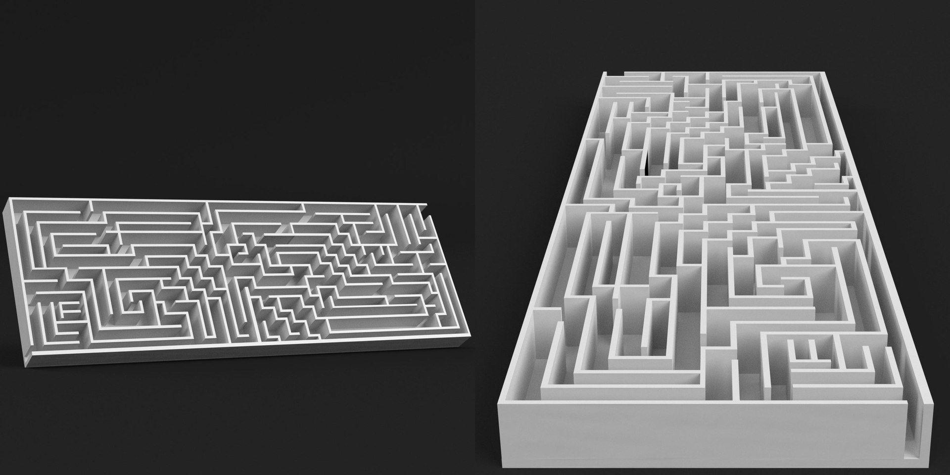 3D Model Rectangular Labyrinth 1 - TurboSquid 2047806