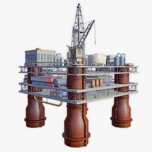 oil platform 3d model