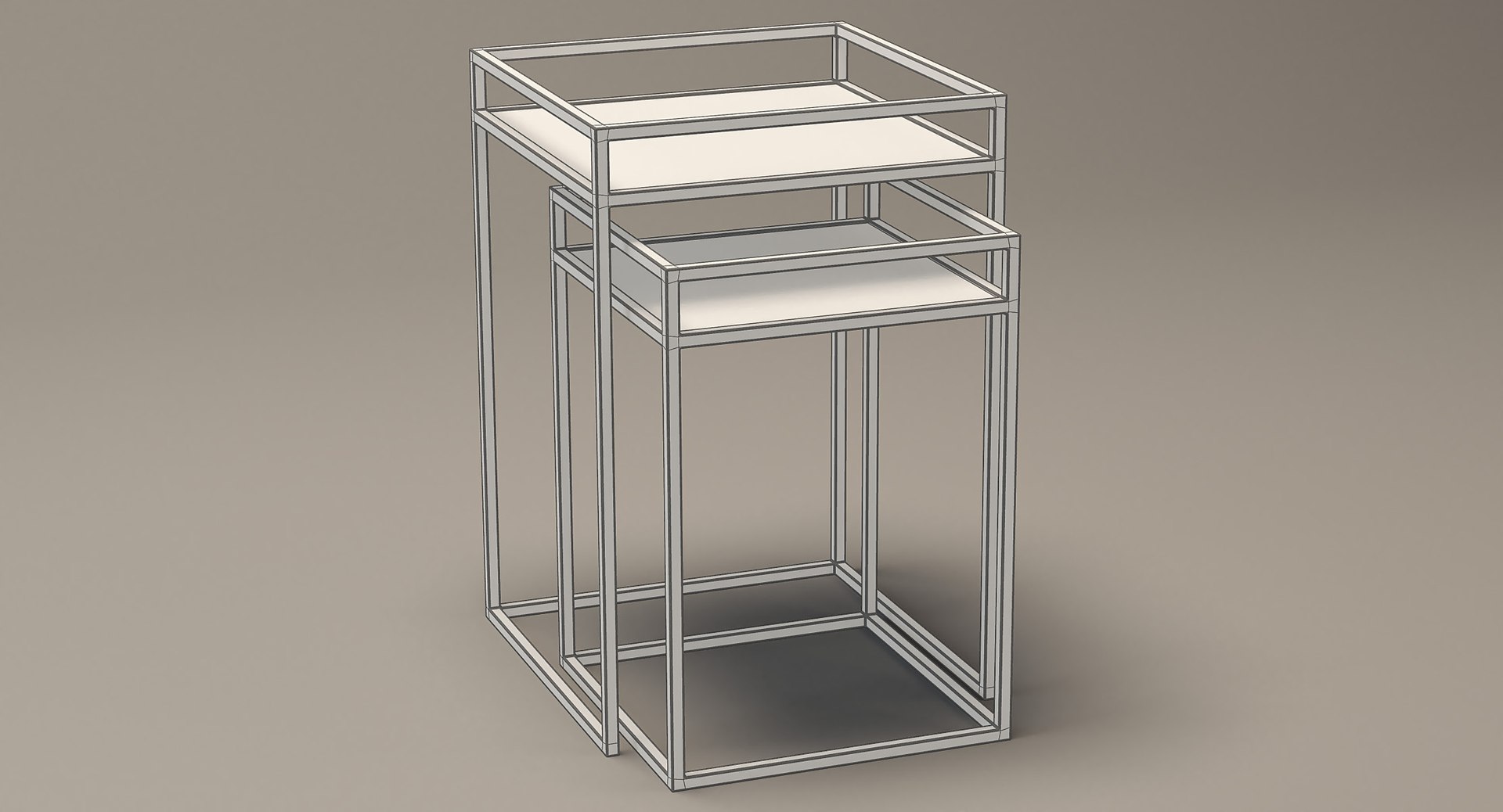 Square end tables metal 3D - TurboSquid 1394531