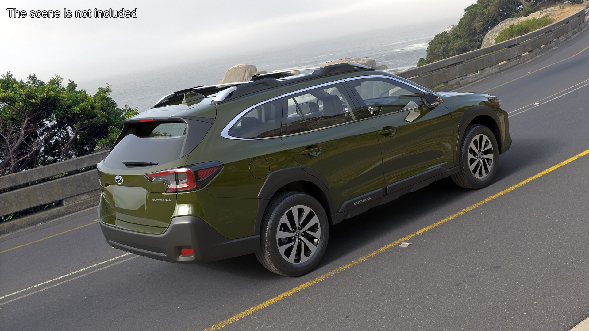 Subaru Outback 2025 Green Simplified 3D - TurboSquid 2357809