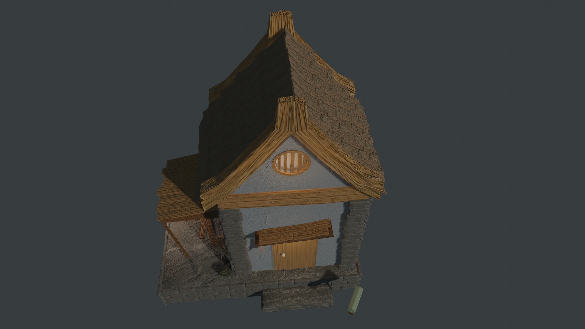 3D Stylized Cartoon House Model - TurboSquid 1914251