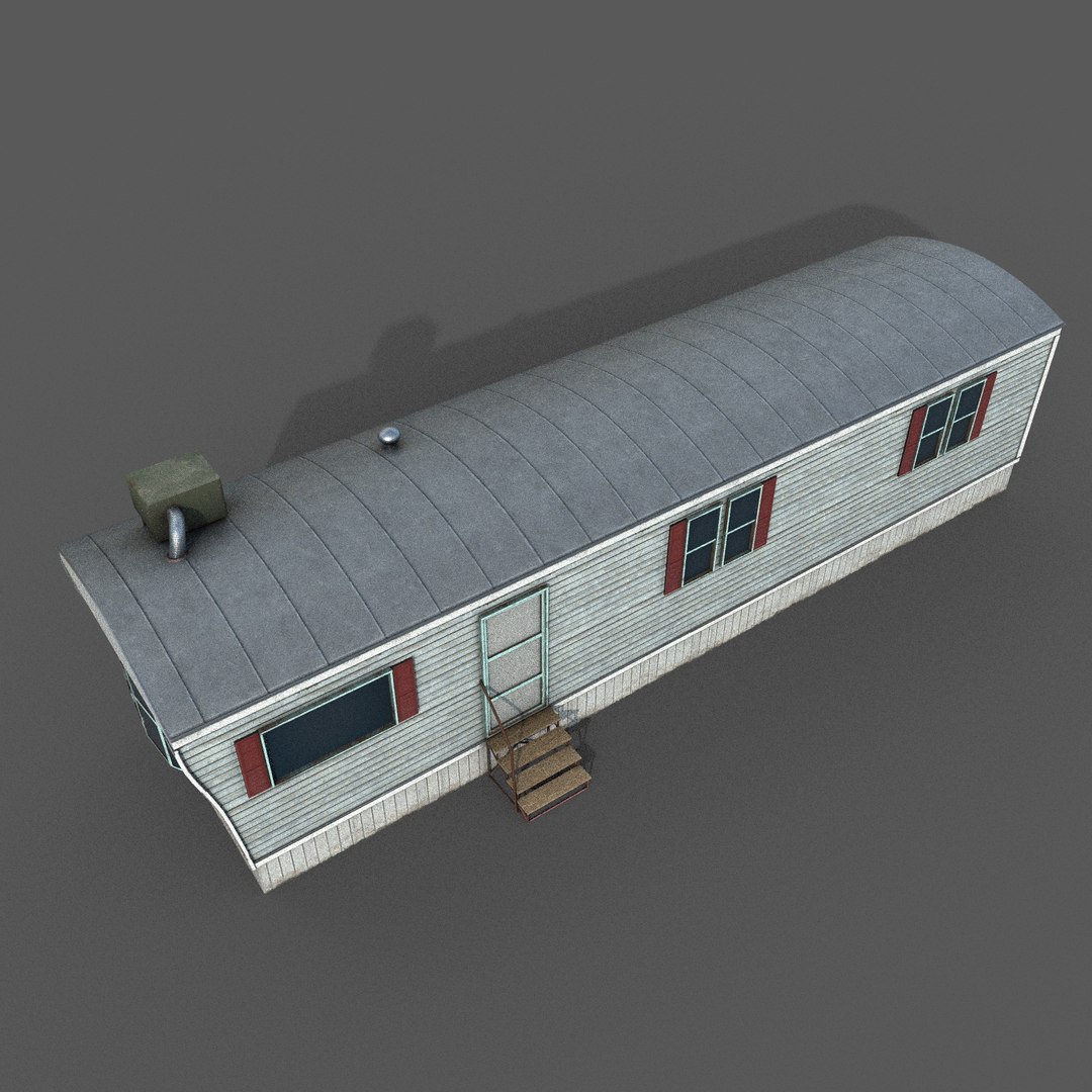 Mobile Trailer Home Game Ready Model - TurboSquid 2001965