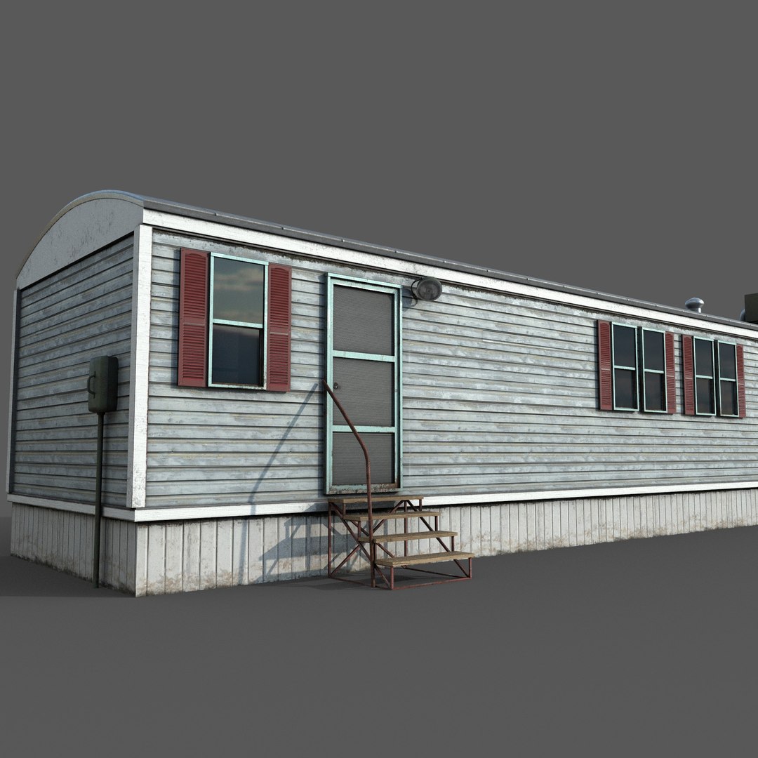 Mobile Trailer Home Game Ready Model - TurboSquid 2001965