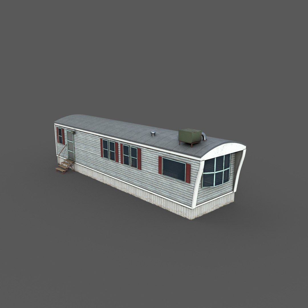 Mobile Trailer Home Game Ready Model - TurboSquid 2001965