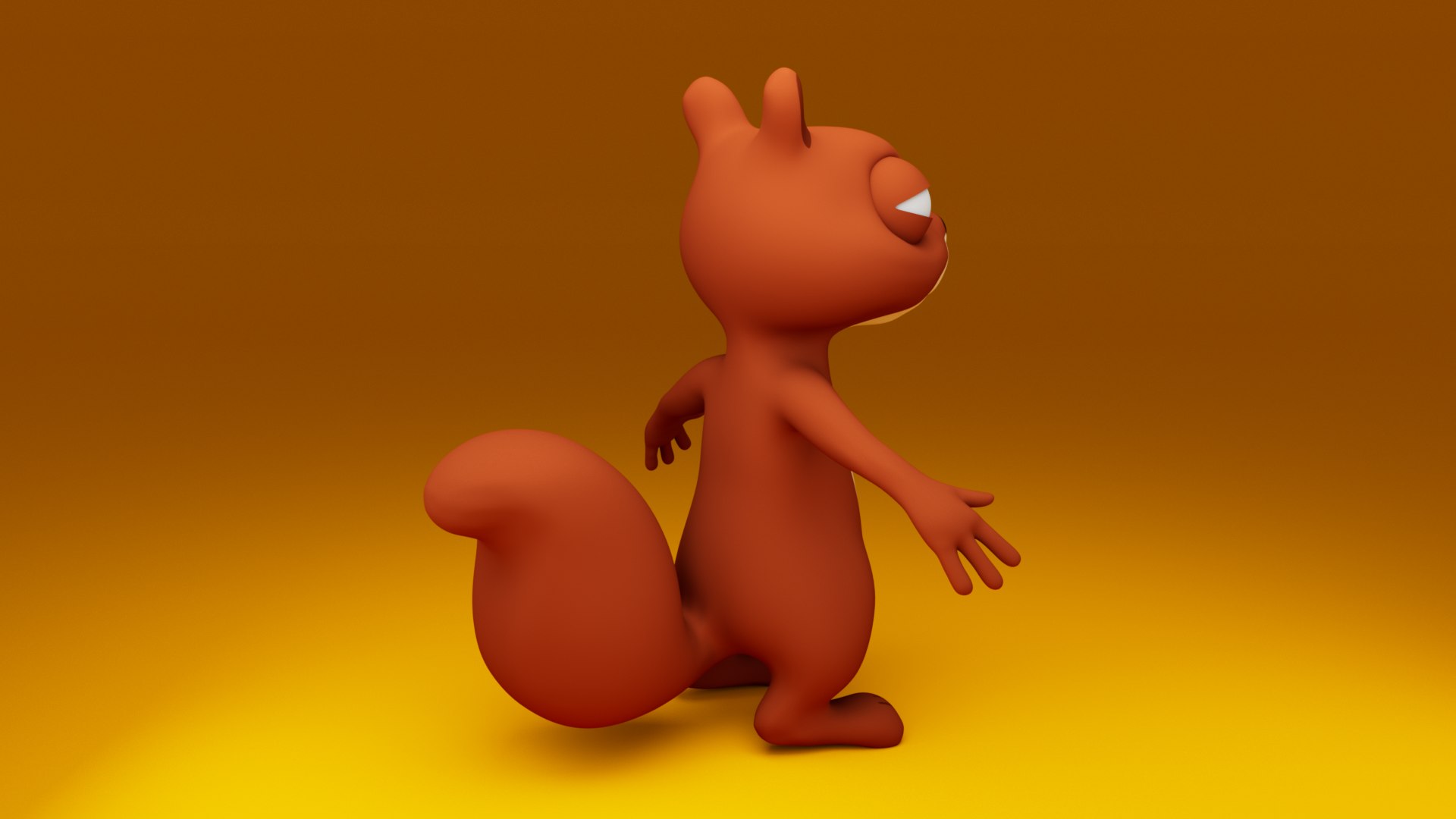3D Playful Stylized Cartoon Squirrel - TurboSquid 2200556