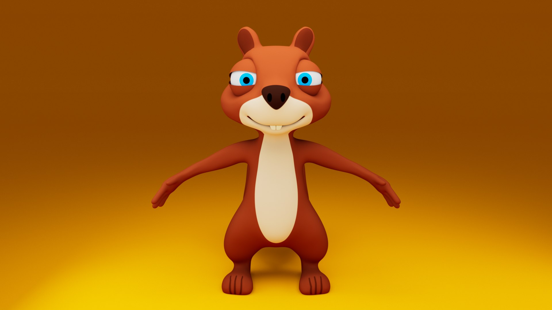 3D Playful Stylized Cartoon Squirrel - TurboSquid 2200556