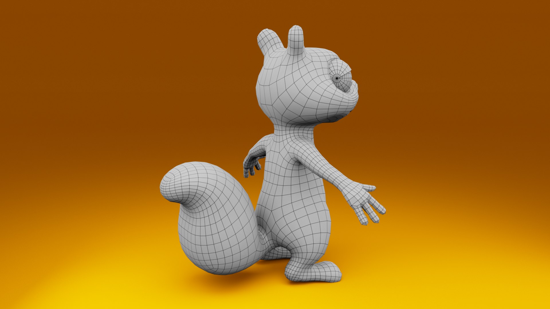 3D Playful Stylized Cartoon Squirrel - TurboSquid 2200556