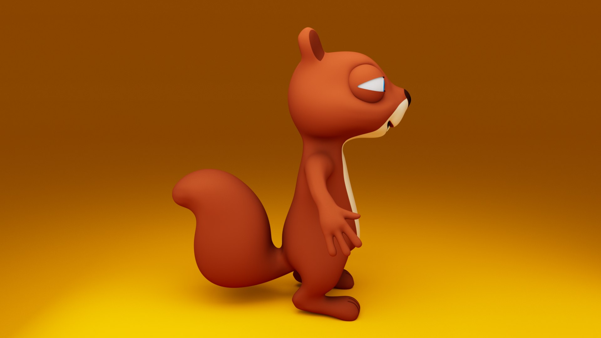 3D Playful Stylized Cartoon Squirrel - TurboSquid 2200556