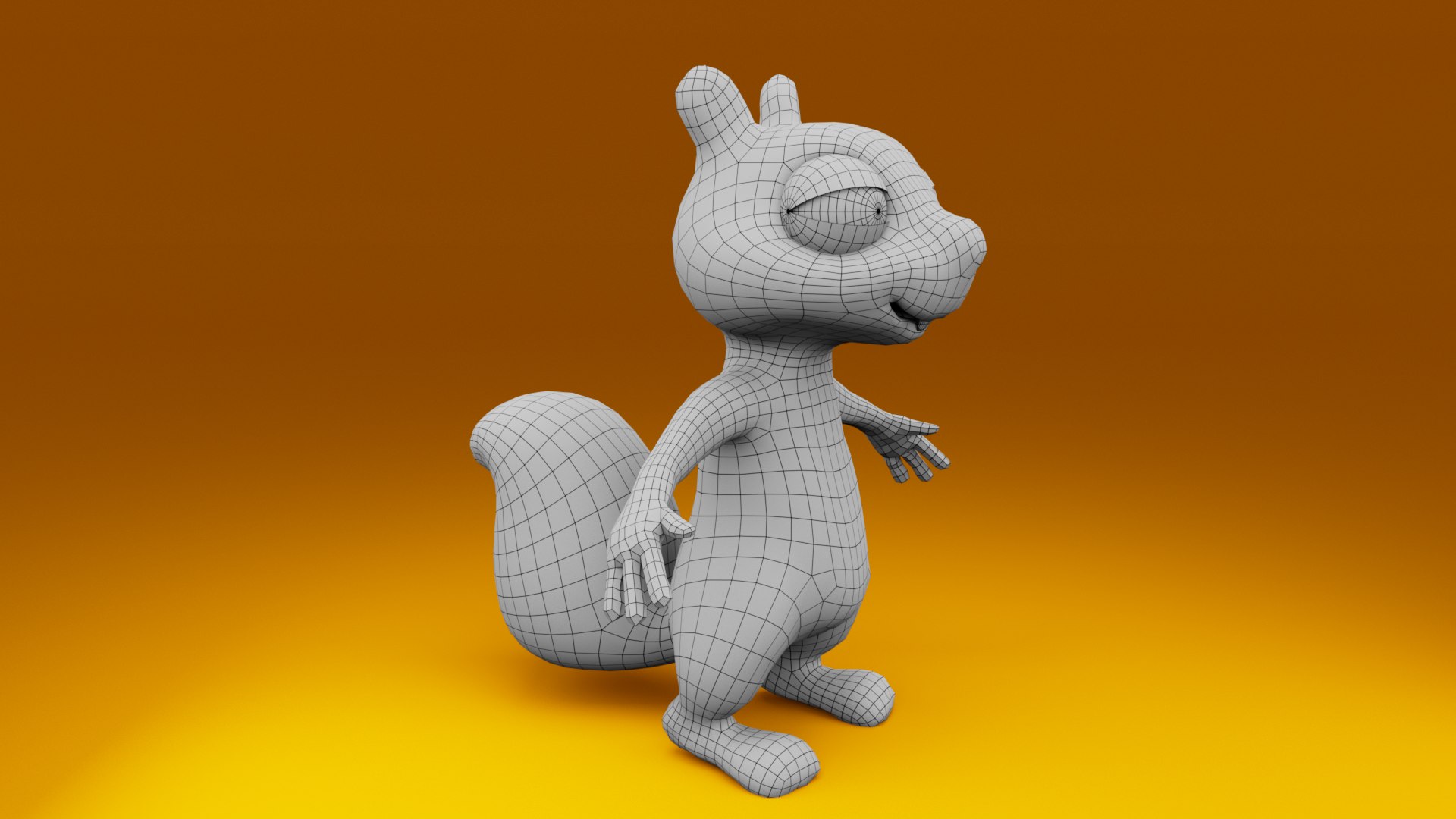 3D Playful Stylized Cartoon Squirrel - TurboSquid 2200556