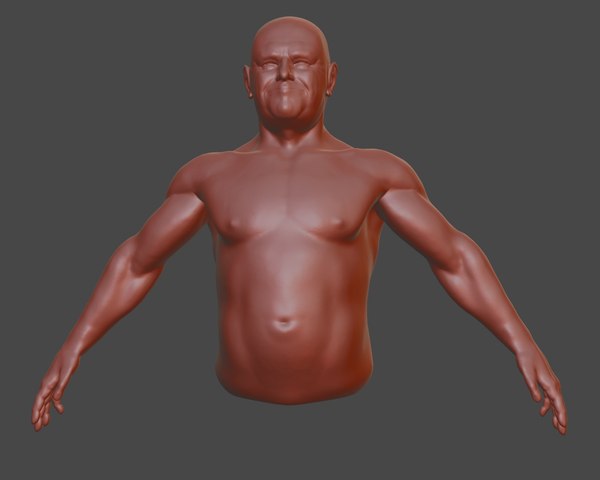 3D male torso base mesh - TurboSquid 1544760